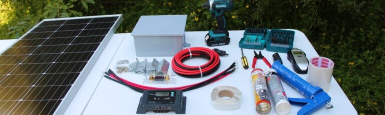 How To Install Solar Panel On RV Roof & Connect To Battery